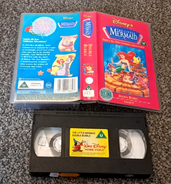 DISNEY THE LITTLE Mermaid Double Bubble Vol 3 Pal Vhs Video Kids Children £6.44 - PicClick UK