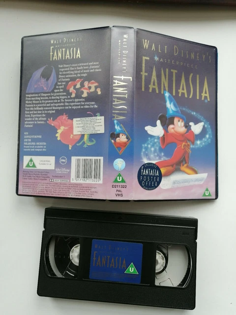 WALT DISNEY'S FANTASIA VHS Video 1940 Animated Musical Classic Great ...