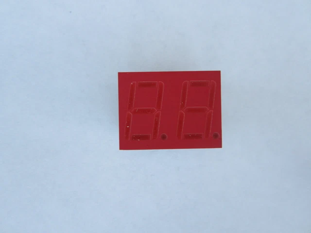 LED SEGMENT DISPLAY, 2 digit, 7 segment, .56 inch, orange-red, 5 pcs ...