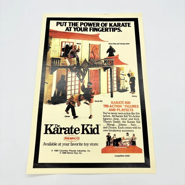 THE KARATE KID Figures 1986 Remco Vtg Toy Store Promo Print Ad/Poster ...