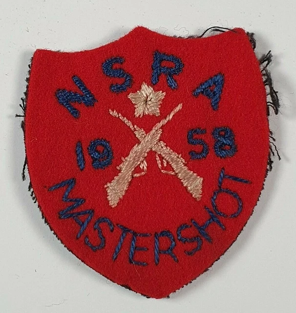 NATIONAL SMALLBORE RIFLE Association NSRA Mastershot Badge - 1958 ...