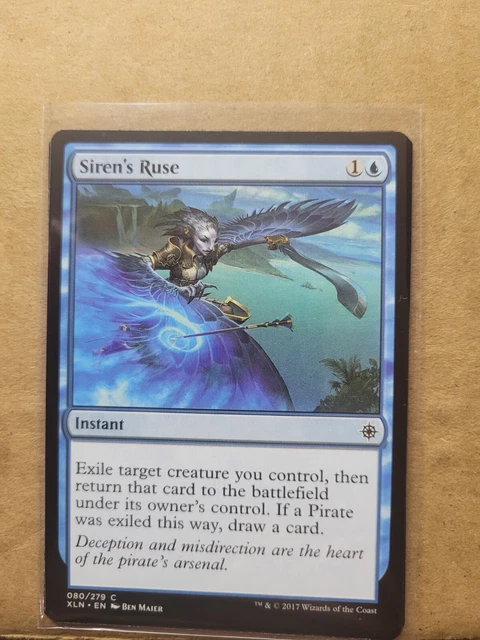 ENSEMBLE DE LECTURE X4 MTG Siren's Ruse Ixalan 080/279 LP commun bleu ...