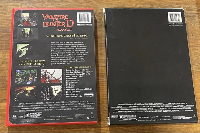 VAMPIRE HUNTER D Bloodlust DVD 2002 Mata Yamamoto Used In Great ...