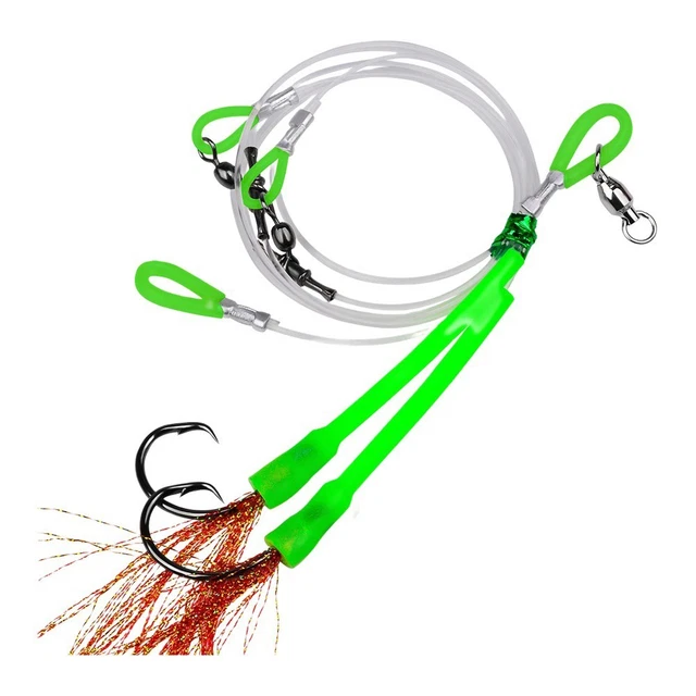 FOR SNAPPER FISHING Rig with Deep Drop Lure and Twist Leader Line 2pcs ...
