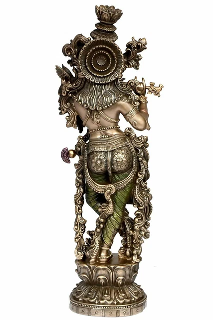 HINDU GOD LORD Krishna Idol Statues Sculptures Figurine Cold Cast ...
