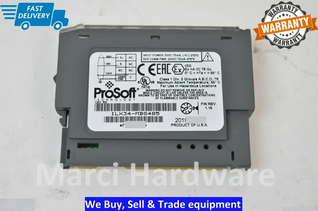 PROSOFT ILX34-MBS485 MODBUS Serial Module for CompactLogix AllenBradley ...