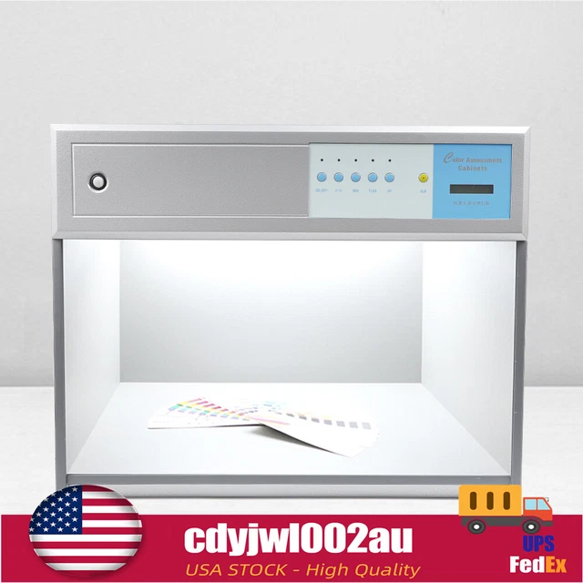 COLOR MATCHING BOX Color Assessment Cabinet 4 Light Sources Light Box ...