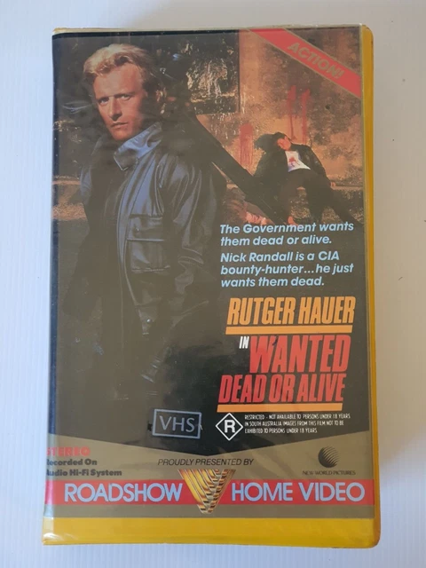 VHS WANTED DEAD Or Alive Roadshow Video Tape 1986 Big Box R18+ Rutger Hauer $15.00 - PicClick AU