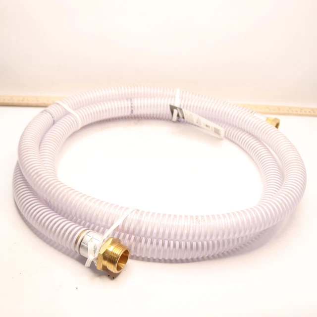 ABBOTT RUBBER WATER Suction Transfer Hose Threaded Couplings PVC Clear ...