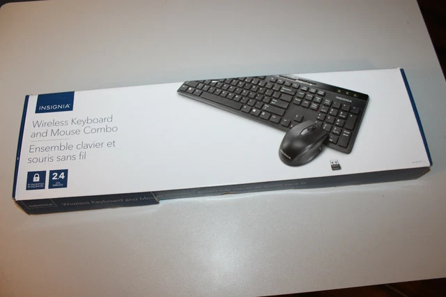 INSIGNIA WIRELESS KEYBOARD and Mouse Combo USB Dongle English NS ...