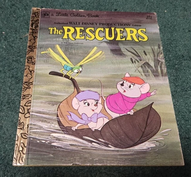 1978 THE RESCUERS Walt Disney Little Golden Book Second Printing £7.95 ...