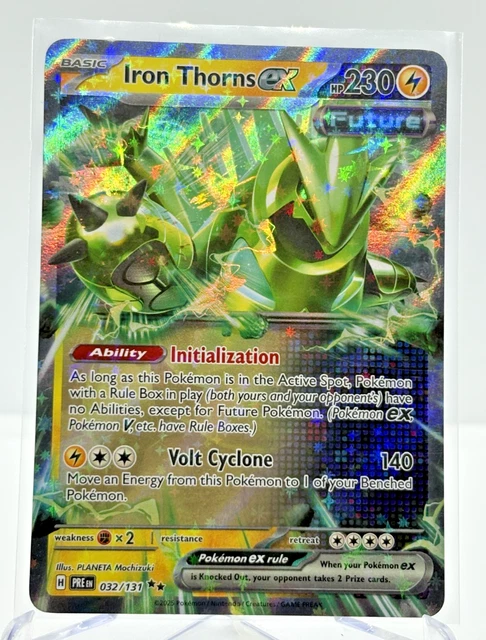 POKÉMON TCG PRISMATIC Evolutions Iron Thorns EX Card 032/131 NEAR MINT ...
