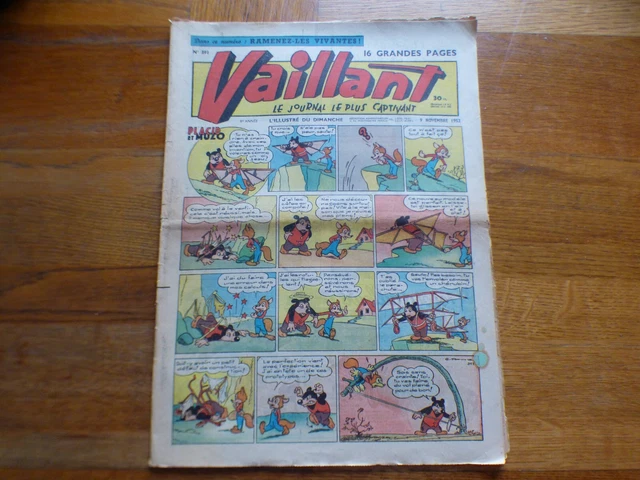 VAILLANT LE JOURNAL LE PLUS CAPTIVANT n° 391 DU 09/11/1952 BE ++ EUR 7 ...