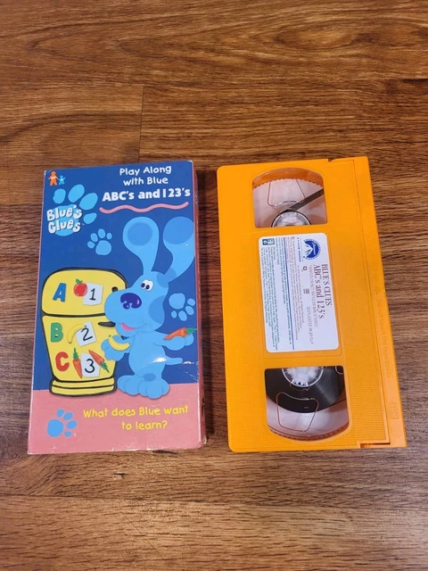 BLUES CLUES VHS 1999 Play Along With Blue ABC's and 123's Orange ...