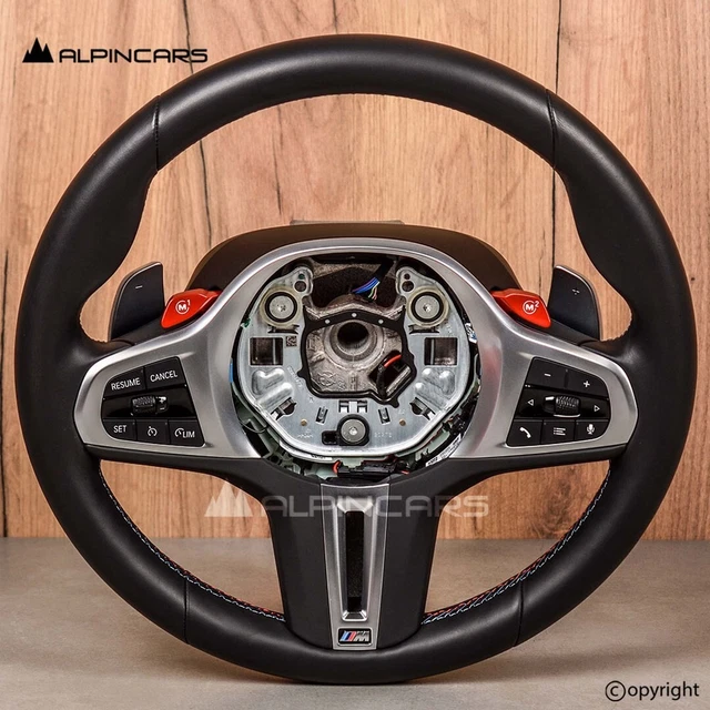 ORIGINAL BMW G80 M3 G82 M4 Volante de Cuero Dirección Wheel Levas Lim ...