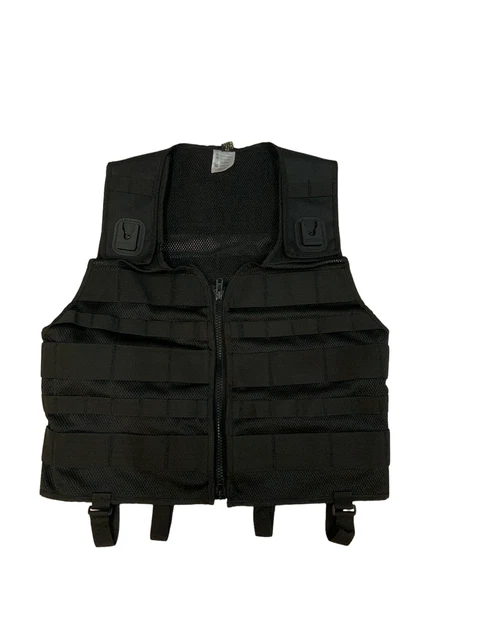PROTEC BLACK MOLLE Tactical Vest For Airsoft Combat Security 5S AN £21. ...