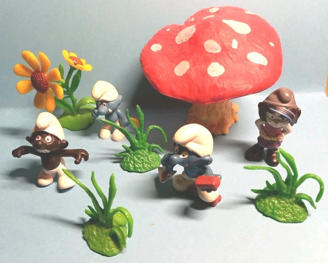 SCHLEICH ® SMURFS small diorama Puffi Pitufo Schtroumpf Smurf ™ (No ...