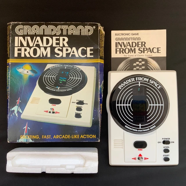 VINTAGE GRANDSTAND INVADER from Space Electronic Game 1980 WORKING ...
