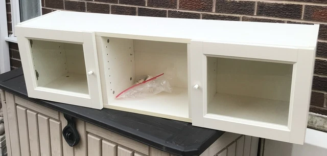 IKEA BILLY WALL mounted display cabinet, with doors £30.00 - PicClick UK
