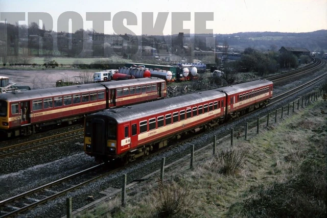 35MM SLIDE BR British Rail DMU Class 155 155343 Mirfield 1995 Orig £4. ...