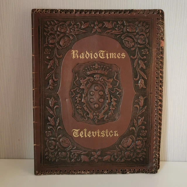 RADIO TIMES LEATHER Folder Television Magazine Vintage Real Leather £16 ...