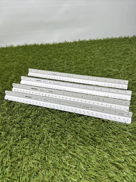 4 ARCHITECTURAL ENGINEER Triangular Drafting Scale Rulers Staedtler ...