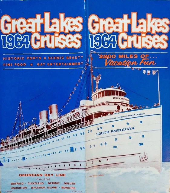 COLLECTION SS SOUTH American, Georgian Bay Line brochures. $30.00 ...
