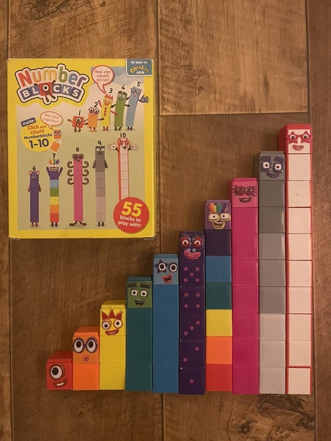 CBEEBIES NUMBER BLOCKS 1-10 Toy - Numberblocks 55 Click Together ...