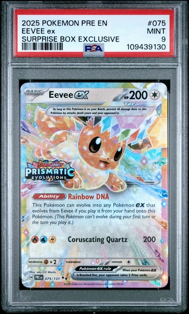 2025 POKEMON PRE En-Prismatic Evolutions Surprise Box Exclusive Eevee ...