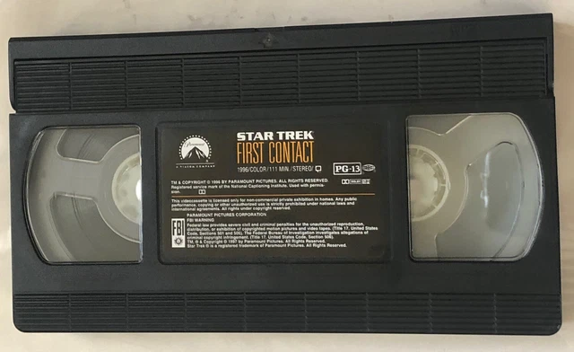 STAR TREK FIRST Contact Vhs Tape Captain Picard Data Worf £3.82 ...
