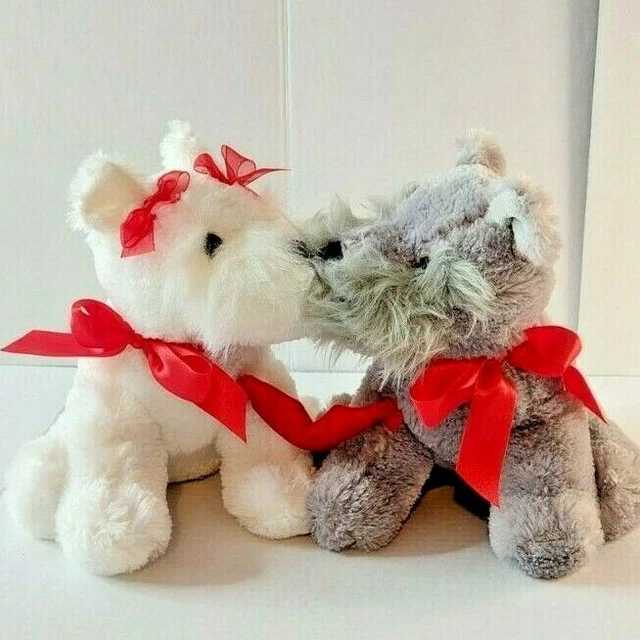 2 MARY MEYER Kissing Scottie Dogs Plush Boomer & Bree Magnetic £15.78 ...