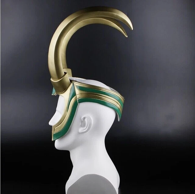 HELMET COSPLAY DEVIL Marvel God Of Evil Loki Costume Prop Horns Pvc ...