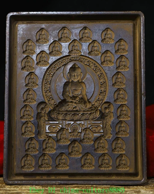 5.7& OLD TIBET Pure Bronze Shakyamuni Amitabha Mould Statue Images d'Adam. EUR 170,00 - PicClick FR