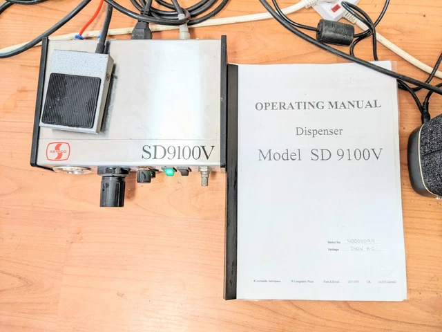 SEMCO ELECTROPNEUMATIC TIMED syringe dispenser model SD9100V footswitch ...