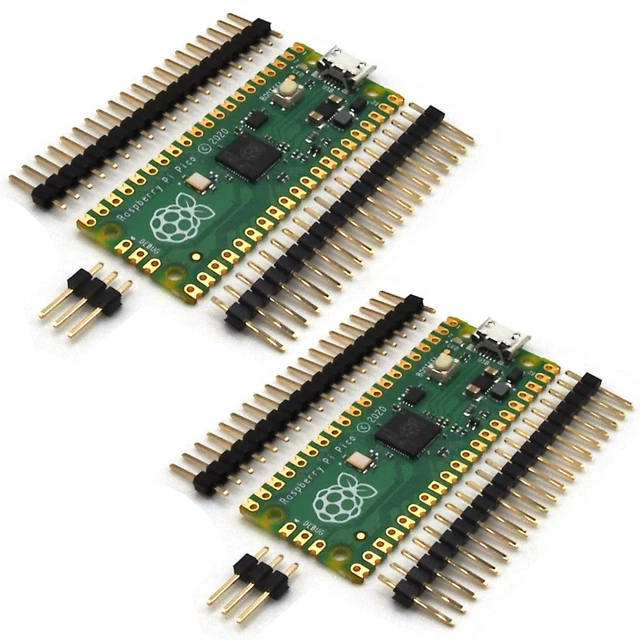 SET BASE RASPBERRY Pi Pico, 2x schede Pico + intestazione pin adatta ...