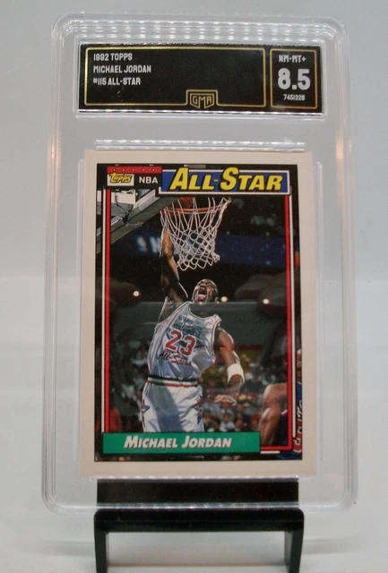 1992 TOPPS #115 ALL-STAR MICHAEL JORDAN * CLASSÉ par GMA NM-MT 8,5 EUR ...