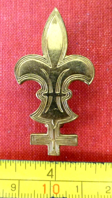 WW1 BRITISH ARMY Trained Scout 1St Class Fleur Arm Badge With Cross Bar ...