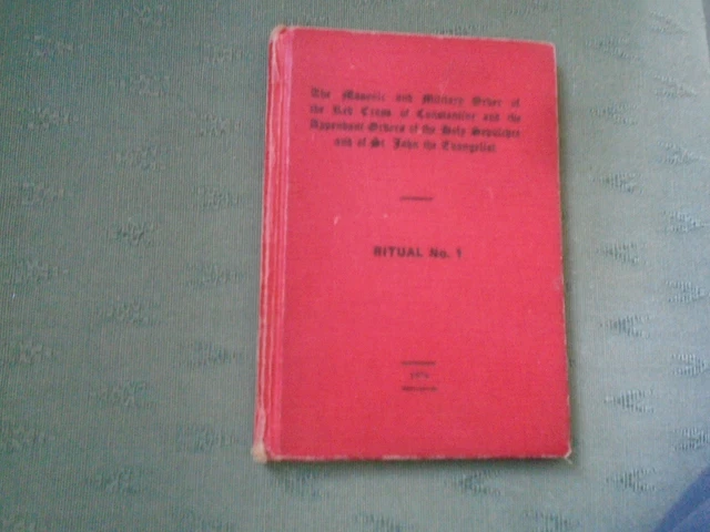 1974 MASONIC & Military Order of the Red Cross of Constantine Book £3. ...