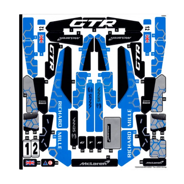 LEGO AUFKLEBER / Sticker Bogen for Set 42123 McLaren Senna GTR EUR 5,90 - PicClick DE