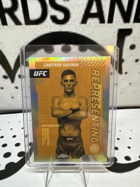 2024 TOPPS CHROME UFC Cameron Saaiman SSP représentant super court ...