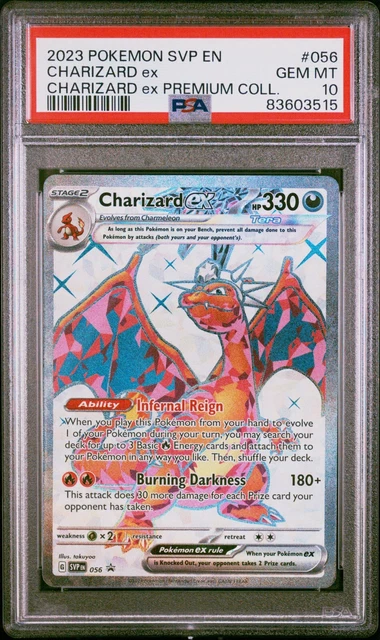 POKEMON CHARIZARD EX SVP 056 Promo Premium Collection PSA 10 GEM MINT ...