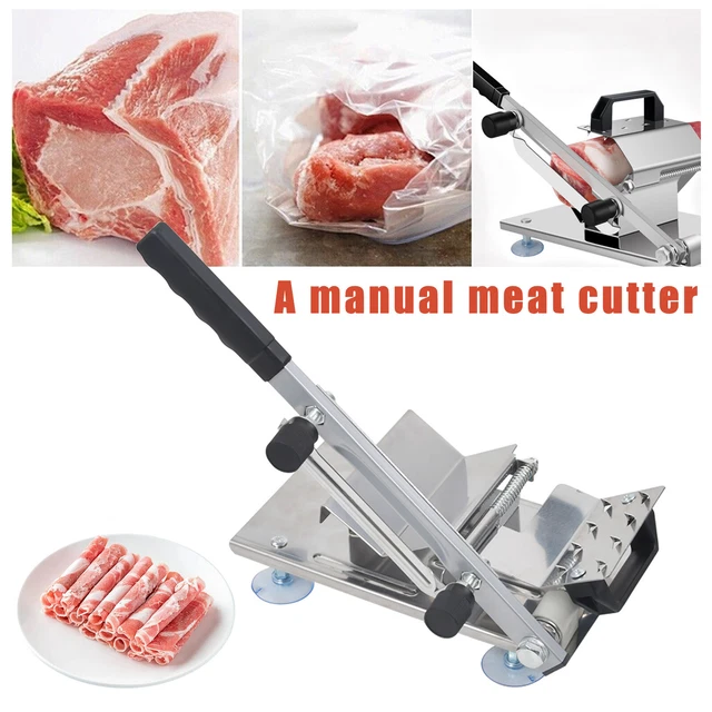 MANUAL MEAT CUTTER Frozen Beef Lamb Mutton Roll Food Sheet Slicer ...