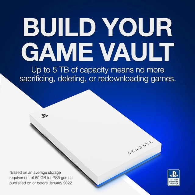 SEAGATE GAME DRIVE for PS5, 5 TB, External HDD, USB 3.0, Officially ...