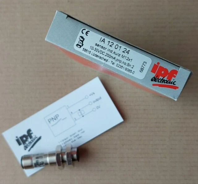 IPF ELECTRONIC SENSOR induktiv IA120124 / IA 12 01 24 - Sn 2 mm, PNP ...