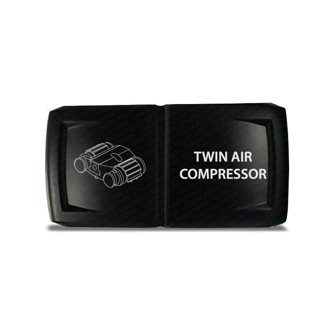 CH4X4 ROCKER SWITCH V2 Twin Air Compressor Symbol - Horizontal - White ...