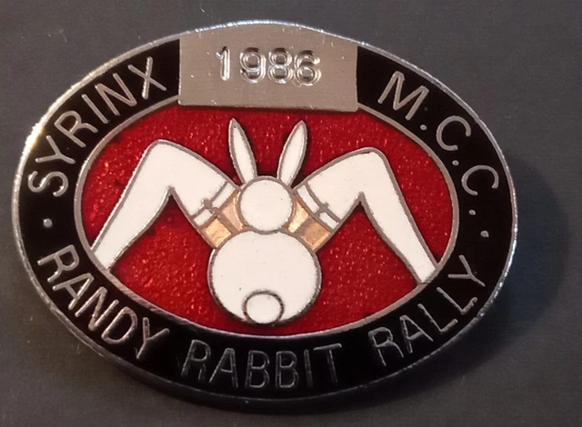 VINTAGE ENAMEL MOTORCYCLE Club Badge ~ Syrinx M.c.c. 1988 ~ Randy ...