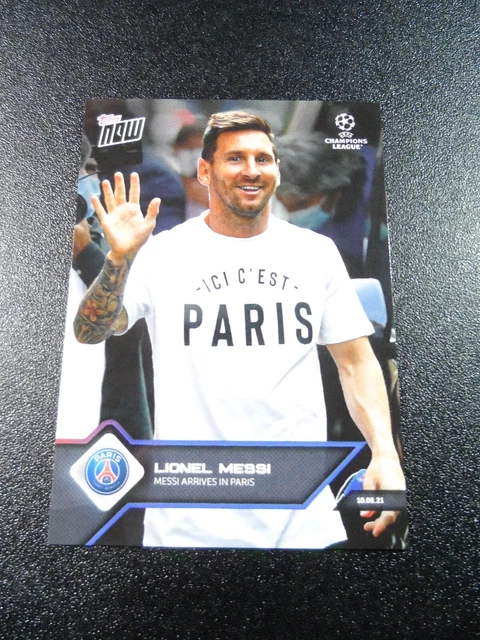 LIONEL MESSI KYLIAN Mbappe Neymar Jr PSG UCL Topps Now 2021/2022 - Card ...