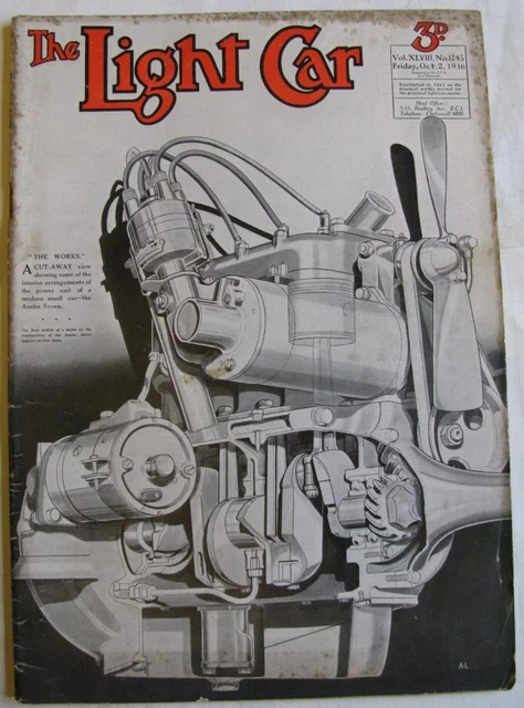 THE LIGHT CAR Magazine 2 Oct 1936 Morgan 4/4 Improvements New Jowett 8 ...
