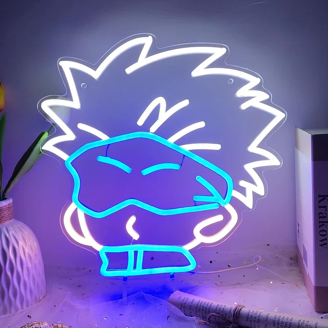 Halloween Bedroom Decor Neon Anime Cartoon Vee Neon Sign - Dimmable LED ...