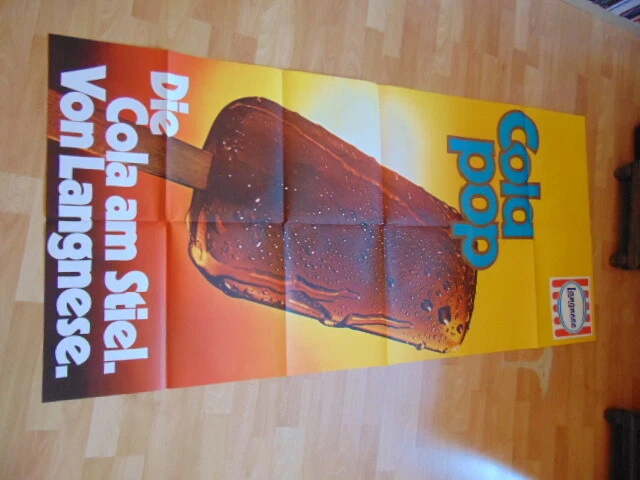ALTES PLAKAT-LANGNESE EISCREME-COLA Pop-60/70er Jahre-Werbung-Reklame ...